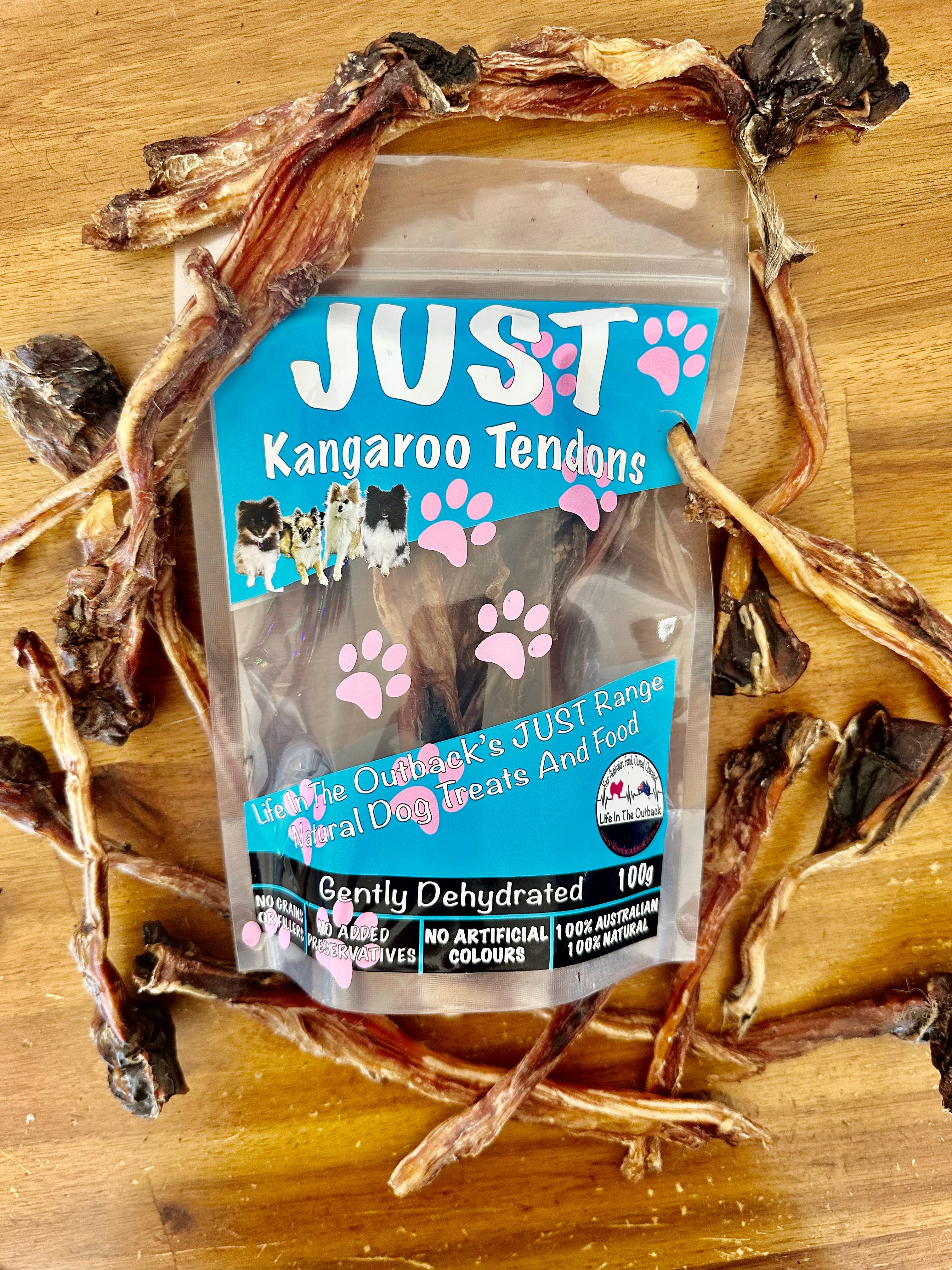 1x Just Kangaroo Tendons – Pet Care Online